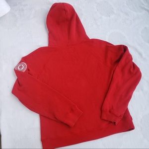 Roots | Tops | Roots Canada Bright Red White Pullover Hoodie | Poshmark